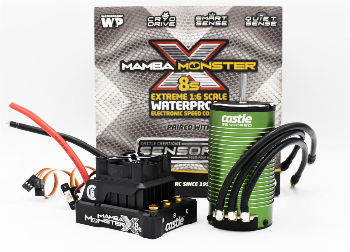 Castle Mamba Monster X 8s/1717 1650kv combo – WFO RC